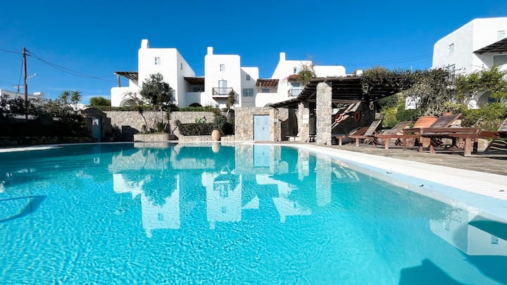 House With Pool Close To 2 Beaches And Town - Mykonos