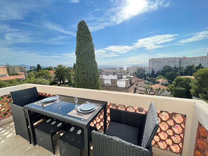 * Cambrai * Terrasse Vue Mer - Clim - Calme - F2 - Niza