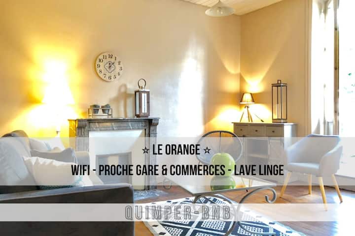 L'orange - Grand T2 Entre Gare / Centre Historique - Quimper