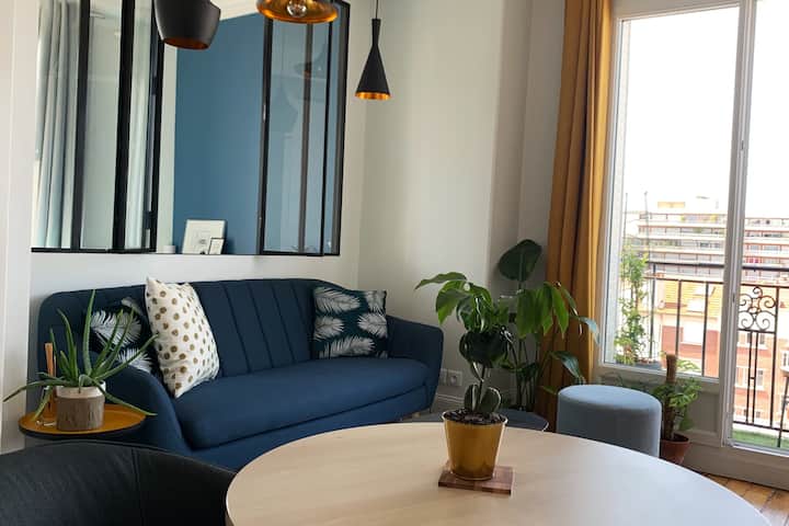 Appart Cosy Lumineux Vue Eiffel 360 Avec Balcon - Paris