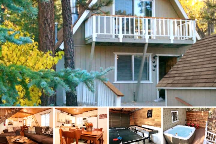 Hot Tub + Game Room Cabin | Walk To Lake & Village - Big Bear Lake, CA
