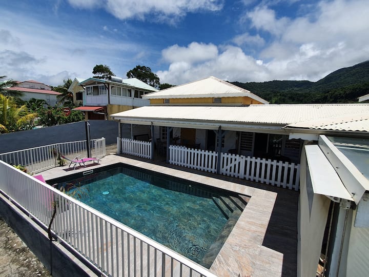 Gîte Pour 7 Climatisé Sécurisé Piscine Privative - Guadeloupe