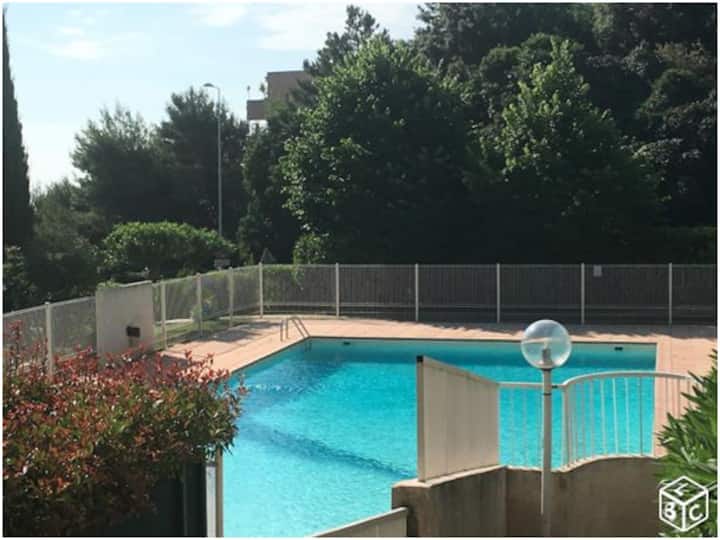 Grand Appartement Avec Garage Et Piscine - Niza