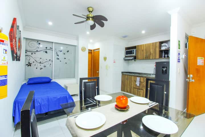 Cómodo Aparta Estudio 205 A Muy Cerca De La Playa - Santa Marta