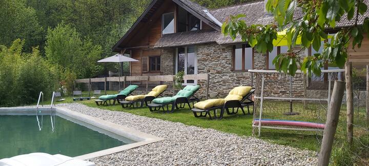 Chalet Avec Piscine Parc National Des Cévennes - Pont-de-Montvert-Sud-Mont-Lozère