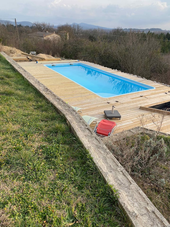 Gîte Des Randonneurs (4p) + Kamer (2p) + Zwembad - Saint-Ambroix