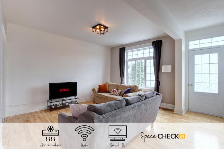 Paix & Beauté | Wi-fi | Parking |Ac| Work Desks - Montreal