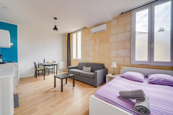 Grand Studio "Climatisé "Au Centre De Bordeaux. - Burdeos