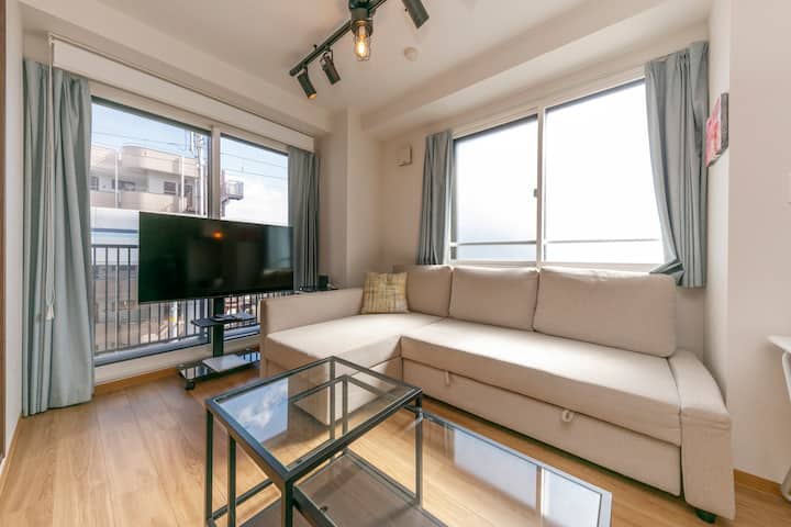 6f【京急蒲田】徒歩5分|無料wifi|高級ホテルの様な和洋室|1ldk45m2|最大6名|evあり - Kawasaki