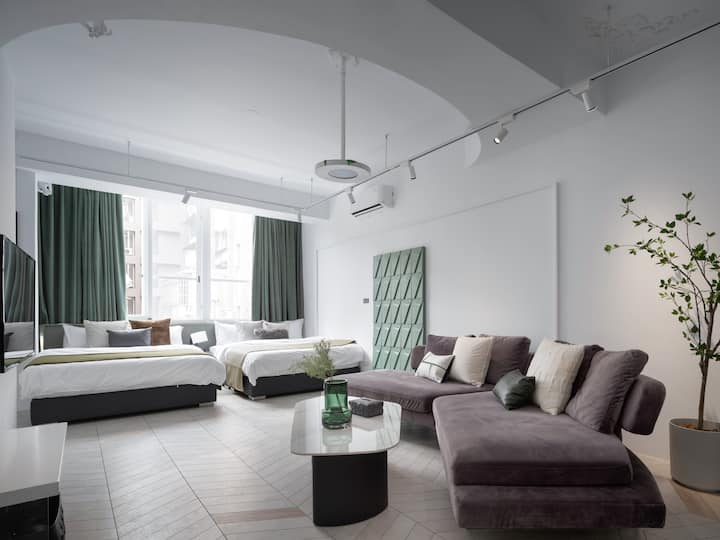 Element 澈|2f/四床兩衛/市中心/行天宮廟捷運站/步行三分鐘有足部按摩店/超市/台灣美食 - Taipei