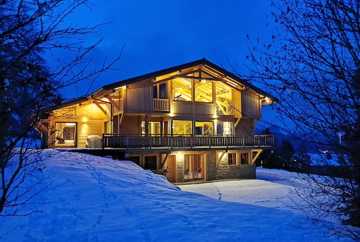 Grand Chalet Megève-combloux Vue Mont Blanc 360° - Haute-Savoie