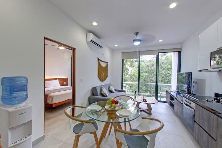 Comfy&fully Equipped 1b/3pax Pedestrian Walkway-1 - Tulum