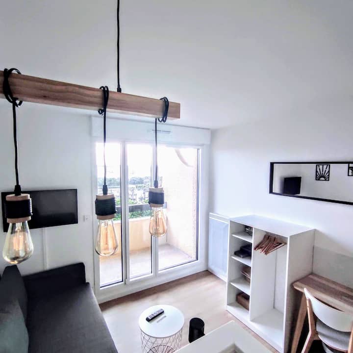 Studio Balcon Vue Océan, Plage Et Surf à 100m,wifi - Seignosse