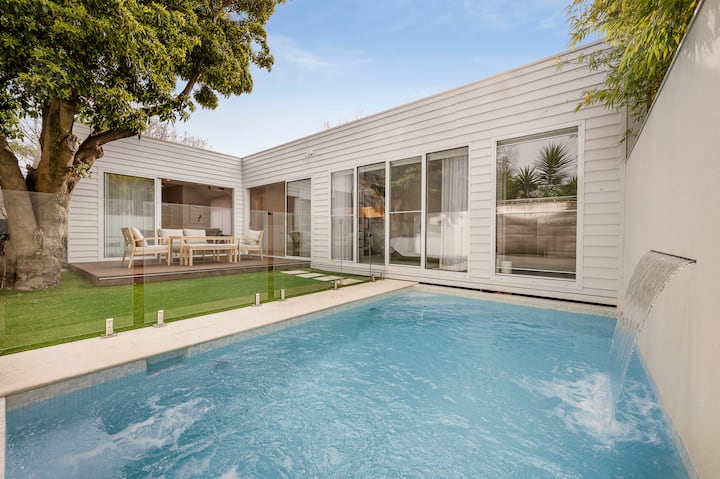 Lux Elwood Family Home Beach Hotpool & Sauna - St Kilda