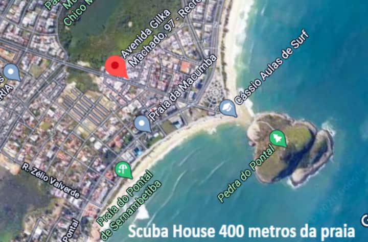Recreio 400m Praia. Scuba House Av. Gilka Machado. - Recreio