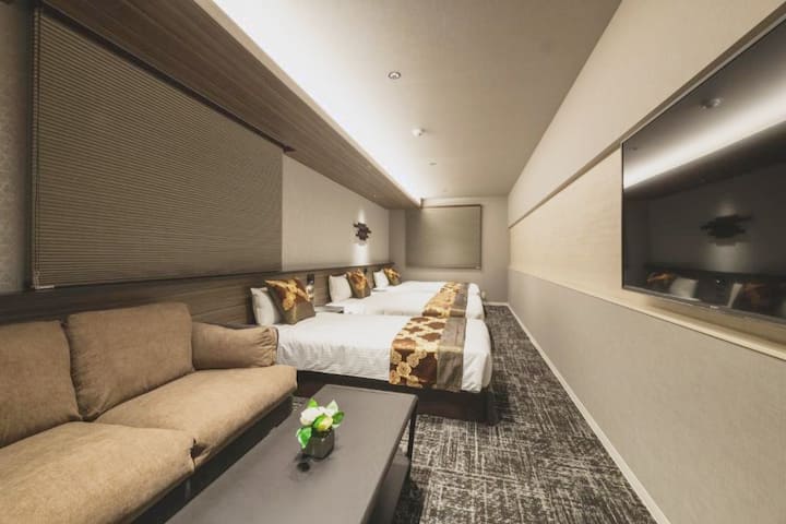 B【34㎡】1 Single Bed / 2 Double Beds - 가고시마시