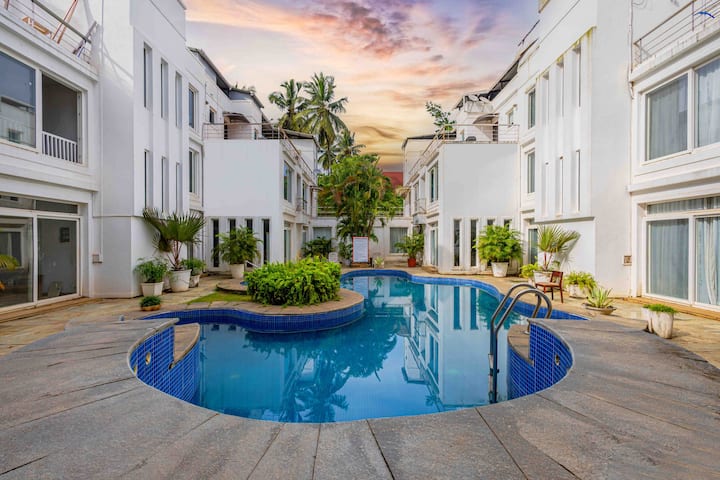 Aspirejiavilla11~3bhk~wifi~pool~beach700m - Goa