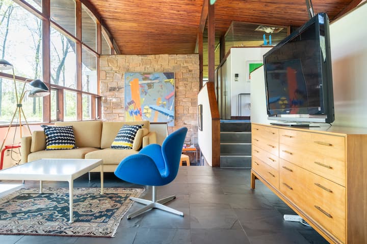 "The Wave Lambertville", Iconic Mid-century Home - New Hope, PA