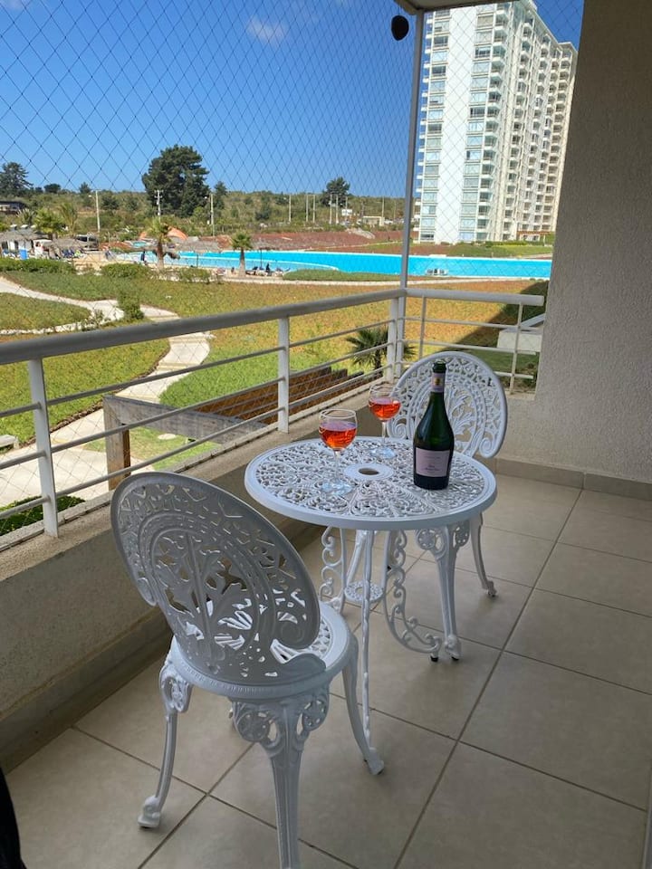 Acogedor Departamento En Laguna Bahía, Algarrobo - Algarrobo