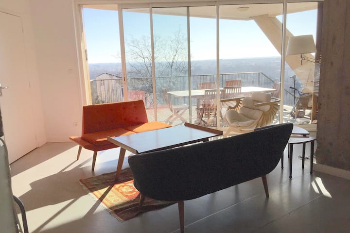 Ambiance Loft, Vue Exceptionnelle Terrasse Parking - Lione