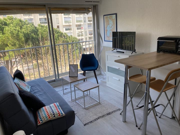 Carnon Plage - Charmant Studio à 2 Pas De La Mer - Le Zénith de Montpellier