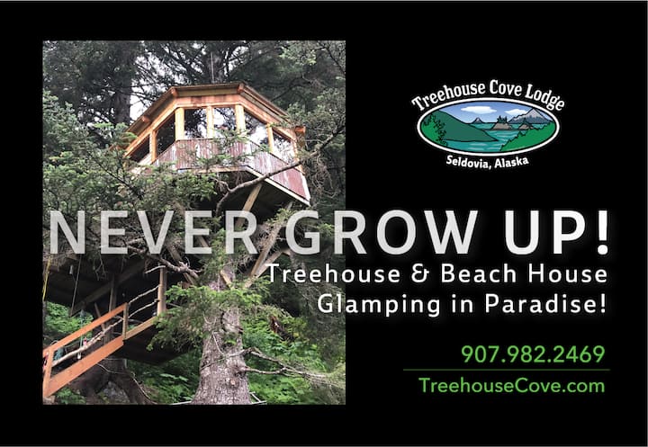 Beachfront Treehouse Glamping, Seldovia, Alaska - Seldovia, AK