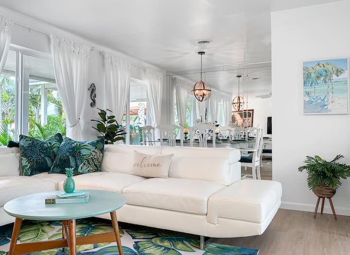 Canal Stay*screened Heated Pool+spa*kingbed*kayaks - Fort Lauderdale