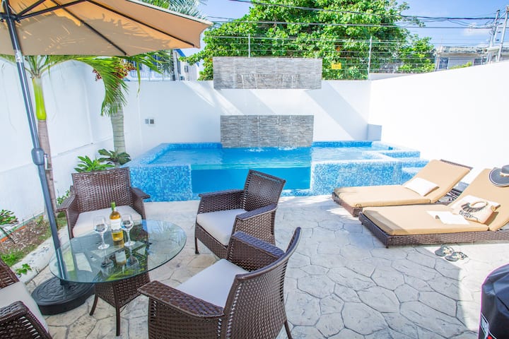 ♥Cool Blue♥private Spa Pool/heartofcancun/bbqgrill - 칸쿤