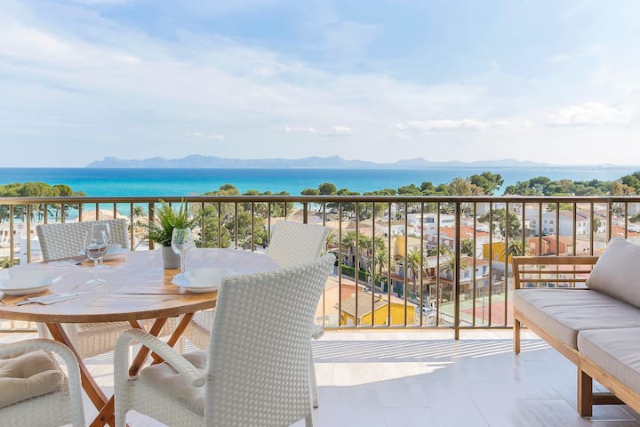 ÁTico 95m2, Vistas Al Mar, Terraza Y Piscina - Mallorca