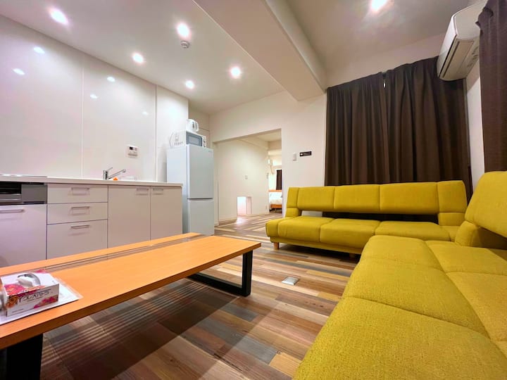 130㎡ 4br｜2bath+2wc｜1min Kuromon - Osaka