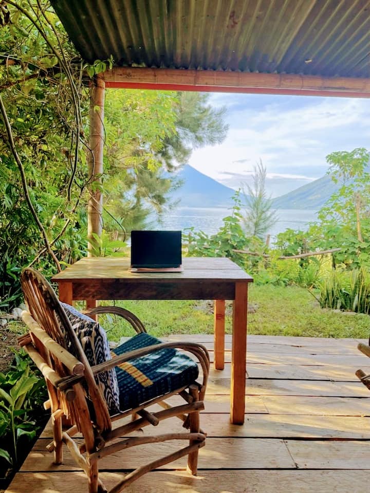 Rustic Lakefront Cabin In Central San Marcos - San Marcos La Laguna