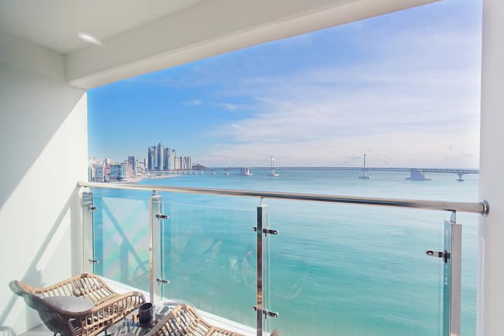 [Elmomento Gwangan]#광안대교정면뷰#넷플릭스#취사가능#해변10초#랜덤배정 - Busan