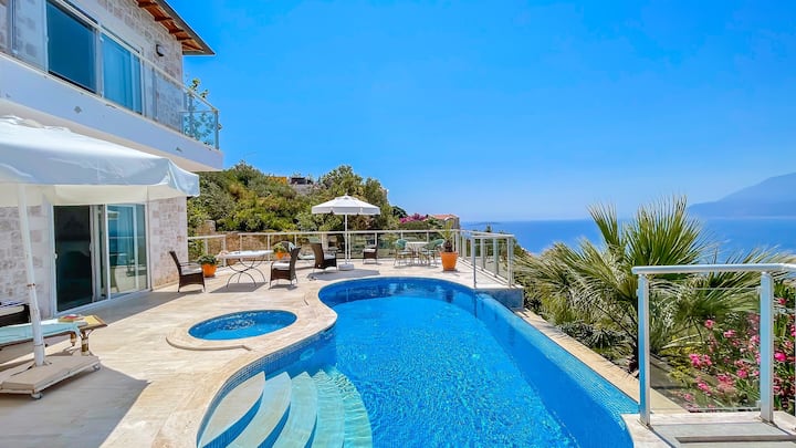 ''Villa Lagoon''büyüleyici Gün Batımı Manzaralı - Kaş