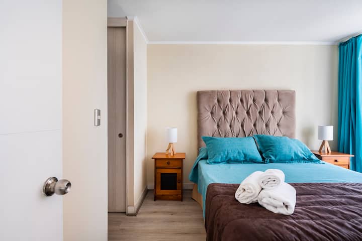 Urban Le Blue-1br, Metro, Wifi, Tv, Aire A., Gym - Recoleta, Chile