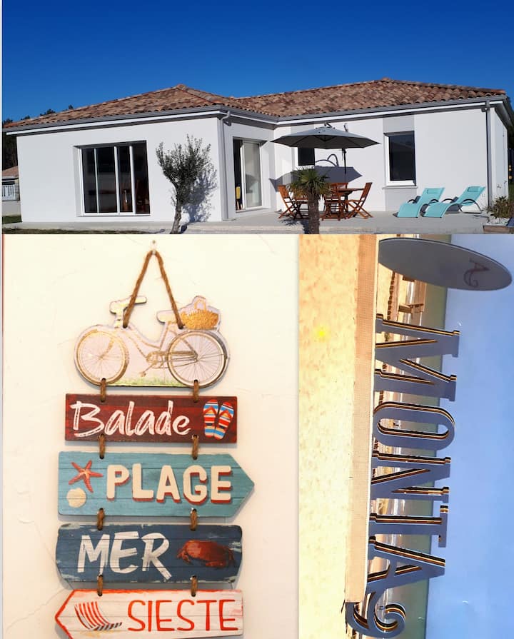 Montalivet à 1km,villa(jardin)à 1km Plages Wifi - Montalivet-les-Bains