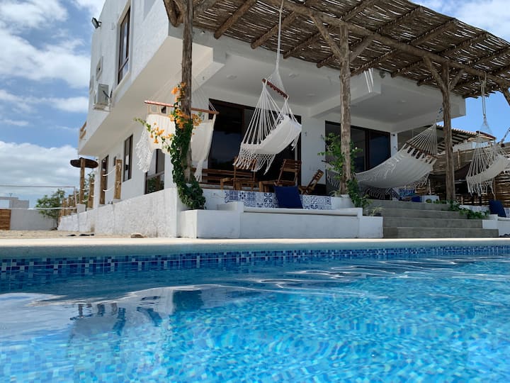 Casa Belle Mare- 5 Dorm Piscina Cancha Beach Tenis - Ecuador