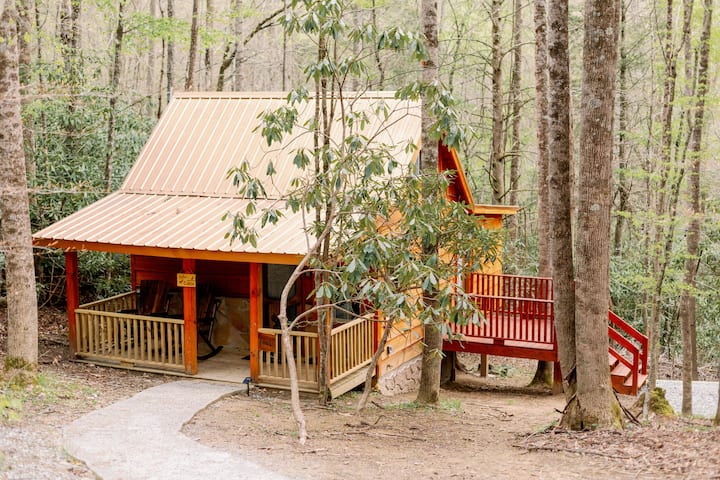 Secluded Tiny Cabin 4~ Outdoor Hot Tub - Roan Mountain, TN