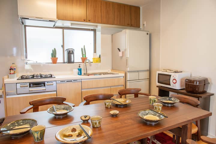 P 平屋便利Quiet静か 3br 緑の中 2 Baths + Pool無料bbq 2トイレ - Okinawa