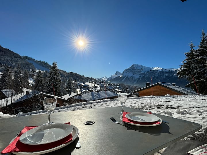 Apt Dans Chalet Près Des Pistes, Parking, Terrasse - Flaine