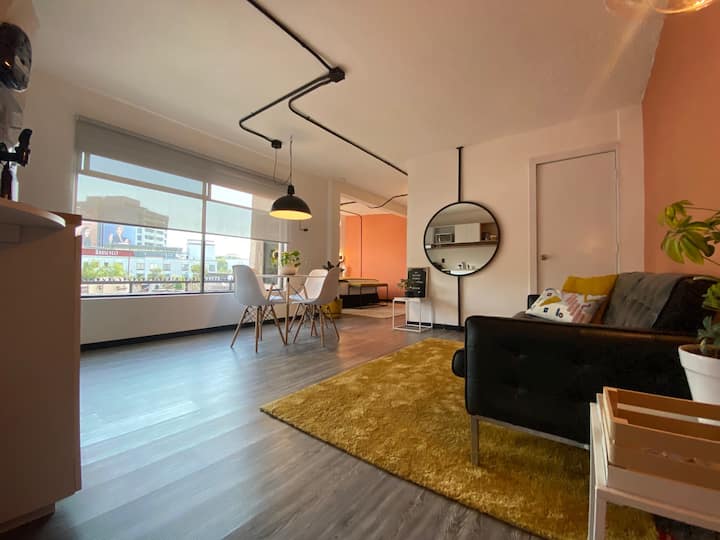 In271 Urban - Nice & Comfy Now With A/c! + Rooftop - Baja California