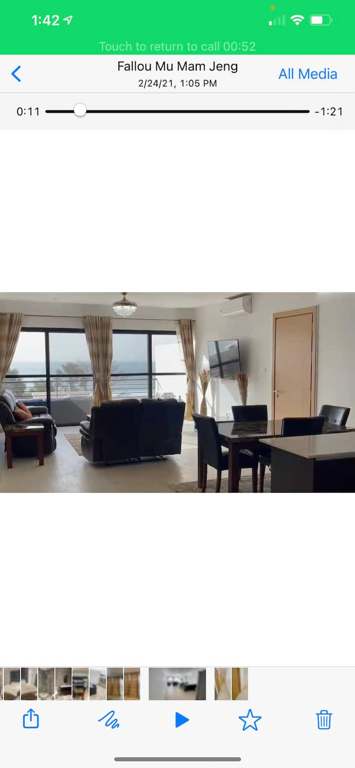 Beautiful Fully Furnished Oceanfront 2 Bedroom Apt - Gambia