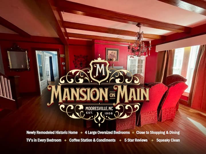 Mansion On Main - Up To 8 Guests - Mooresville, NC