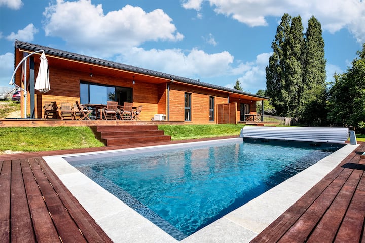 Grande Maison En Bois Avec Piscine Dans La Nature - Dordogne
