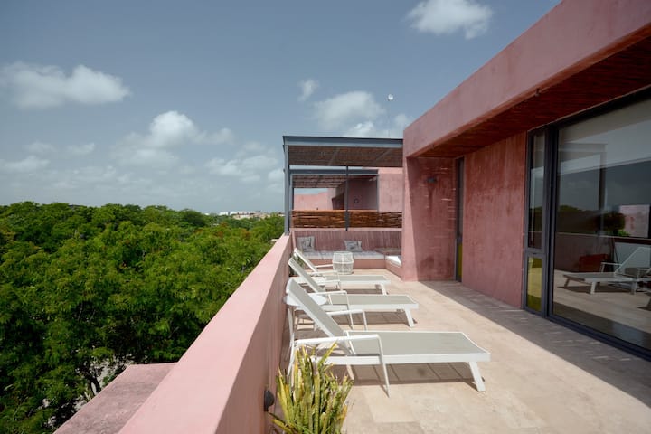 Ph 3 Bdr With Private Jacuzzi & Roof  In Aldeazama - Tulum