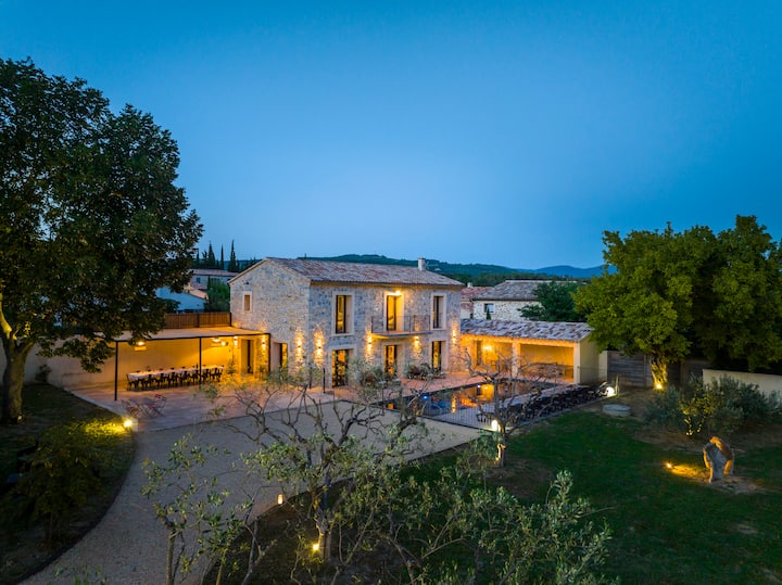 Bastide 5* Spa Saint Quenin 2 à 18p-jacuzzi-hammam - Vaison-la-Romaine