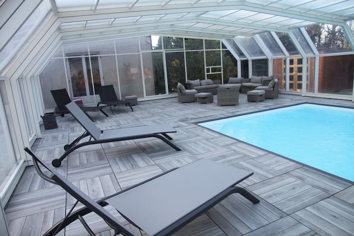 Villa Hammam Piscine Chauffée Couverte Lebienaller - Fontainebleau