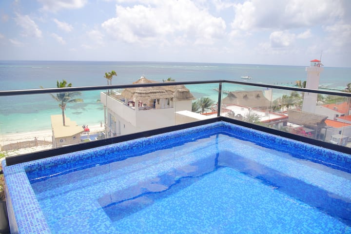 Cozy Apartment By Ikal 203, Beach View. - Puerto Morelos