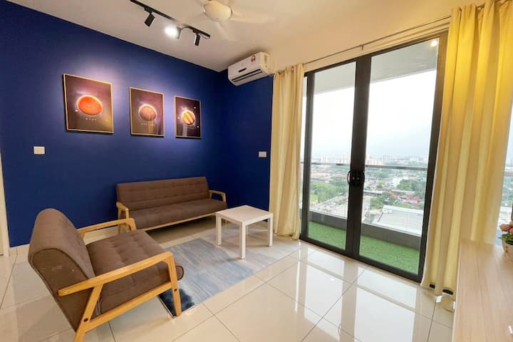 Aurora Galaxy Suite 2b2r In B'worth @Swimmingpool - Perai