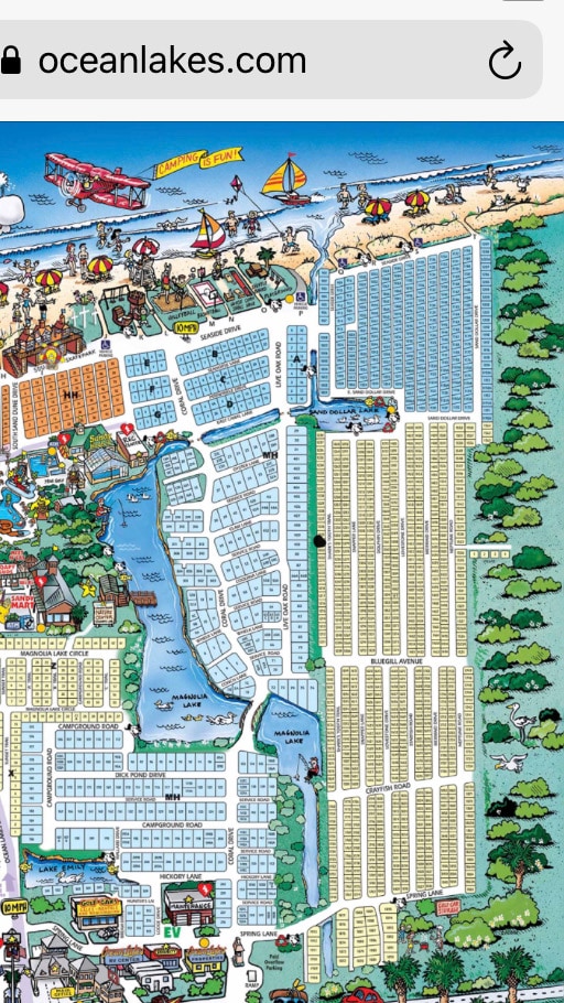 Ocean Lakes Myrtle Beach Map 6001 Q33 S Kings Hwy. UNIT Q 33 East