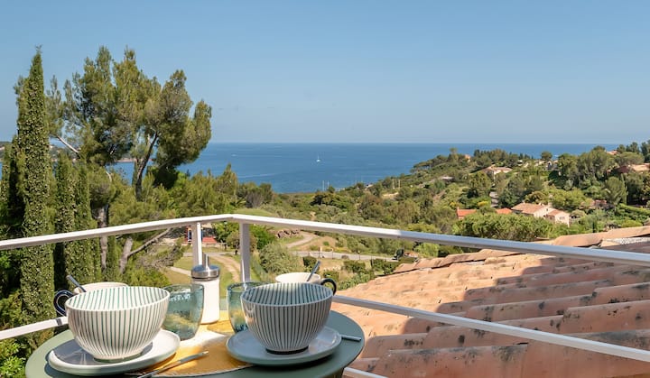 Superbe T3 Vue Mer Rénové Et Climatisé 2 Terrasses - Cap Estérel